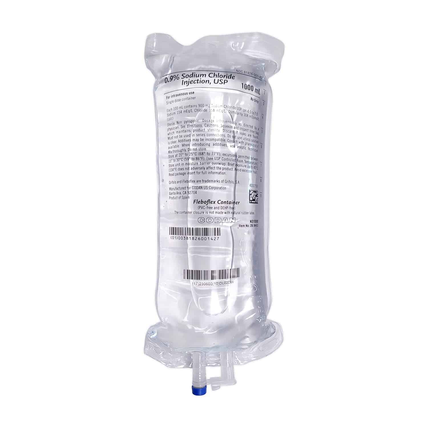 Sodium Chloride 0.9% Intravenous Solution (1L) - Teleta Pharma