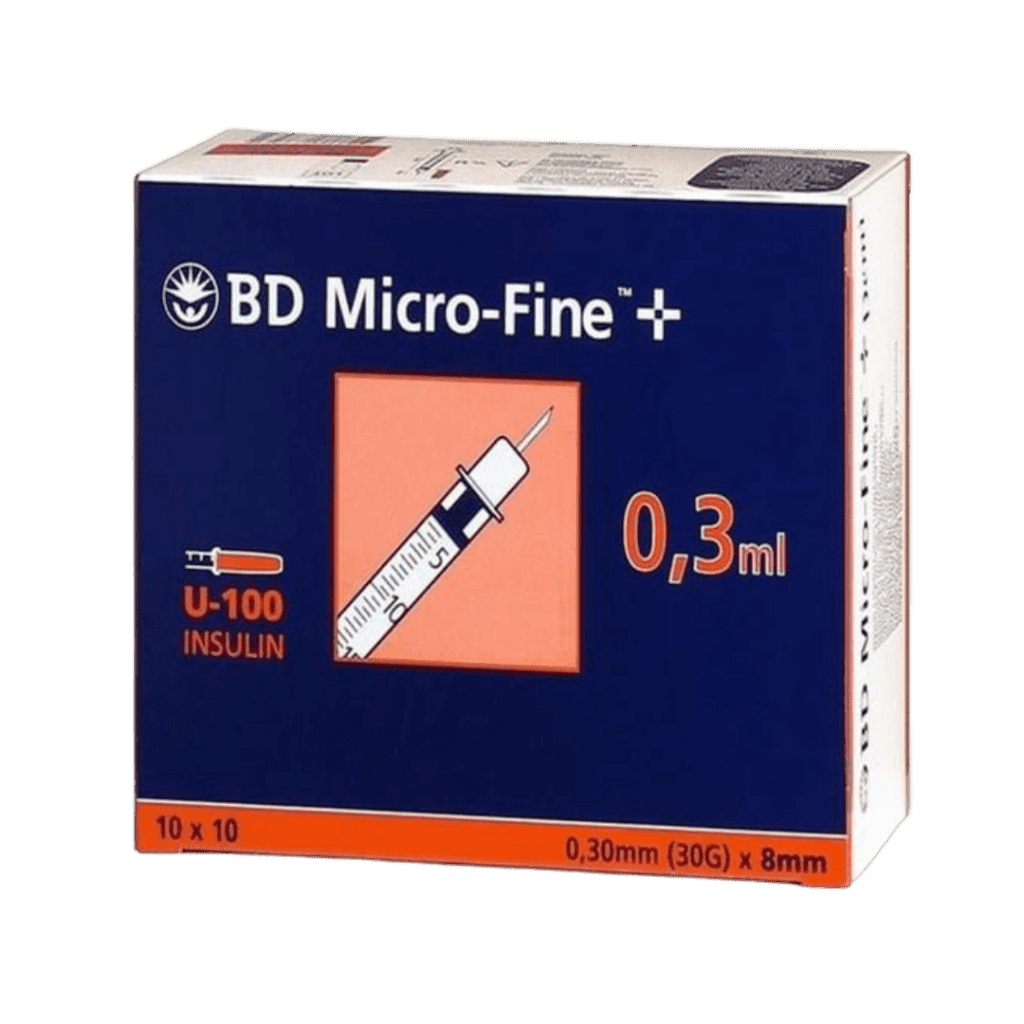 B-D Microfine Insulin Syringes 0.3ml x 8mm 30G (100) - Teleta Pharma